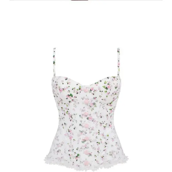 MILLA Strapless Corset With Floral Print