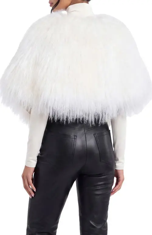 Gorski Mongolian Lamb Shawl - White