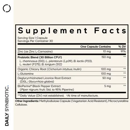 CODEAGE Daily Synbiotic, Prebiotics Probiotics, L-glutamine