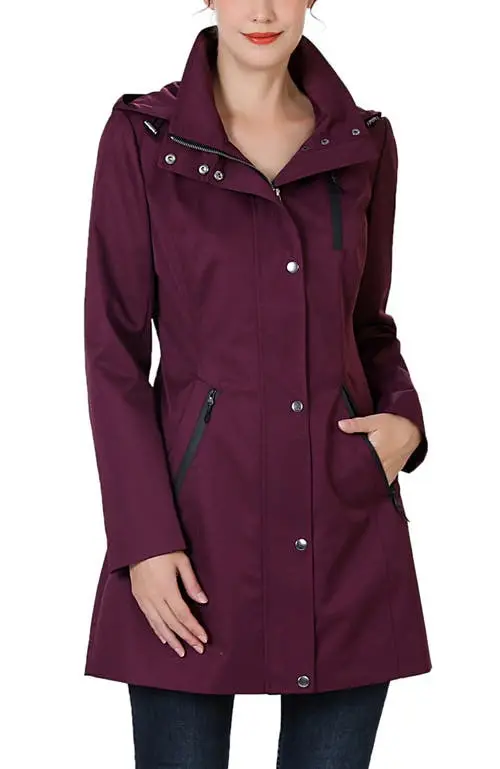 KIMI + KAI Hooded Anorak Jacket - Grape Wine