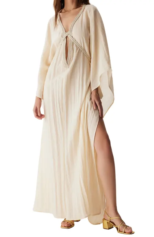 JE TE VEUX Myko Maxi Kimono - Off-white
