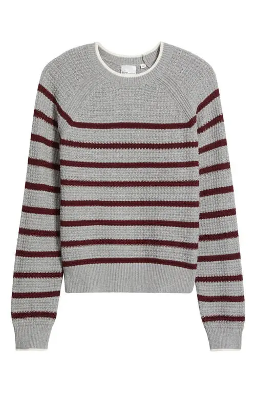 525 America Brooks Stripe Cotton Pullover Sweater