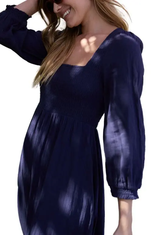 LILY AND LIONEL Pippa Shirred Bodice Maxi Dress