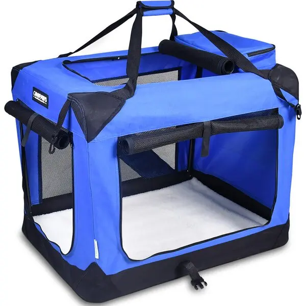 JESPET 36 Inch Pet Crate - Blue