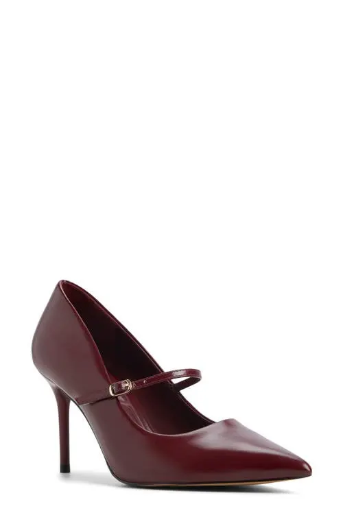 Aldo Eledeladar Pointed Toe Mary Jane Pump - Burgundy