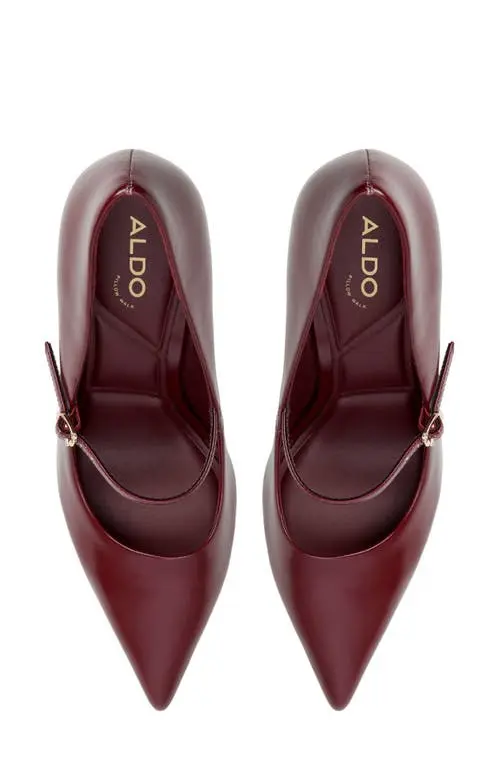 Aldo Eledeladar Pointed Toe Mary Jane Pump - Burgundy