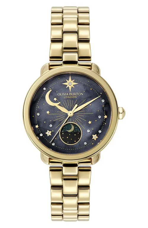 OLIVIA BURTON Moonphase Stainless Steel Watch - Gold