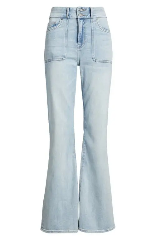 HIDDEN JEANS Double Waistband Flare Jeans
