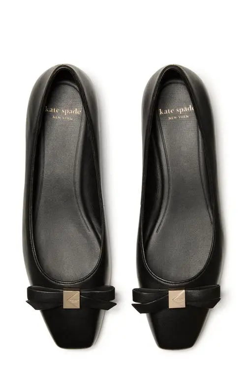 Kate Spade New York Deco Bow Downtown Flat - Black