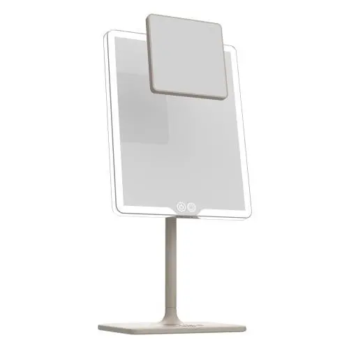 LUNA LONDON Orbit Mirror | Led Lighted Vanity Makeup Mirror With 7x Magnification - Soft Stone