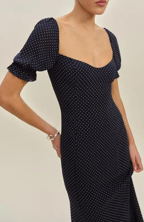 REFORMATION Gloria Swiss Dot Dress - Button