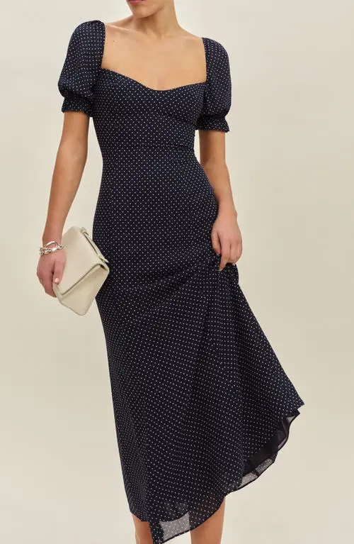REFORMATION Gloria Swiss Dot Dress - Button