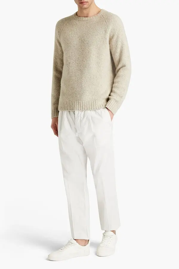 Zegna Tapered Stretch-cotton Poplin Pants