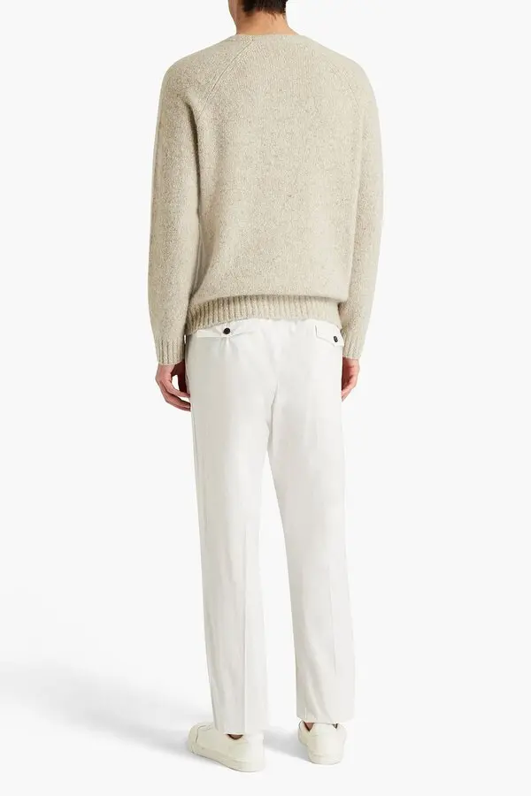 Zegna Tapered Stretch-cotton Poplin Pants