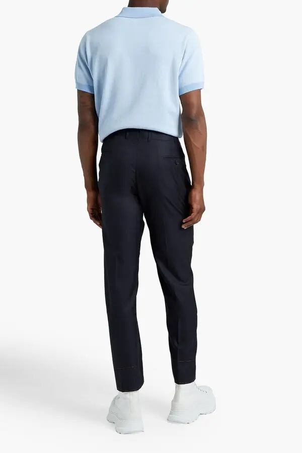 Zegna Wool And Silk-blend Tapered Pants