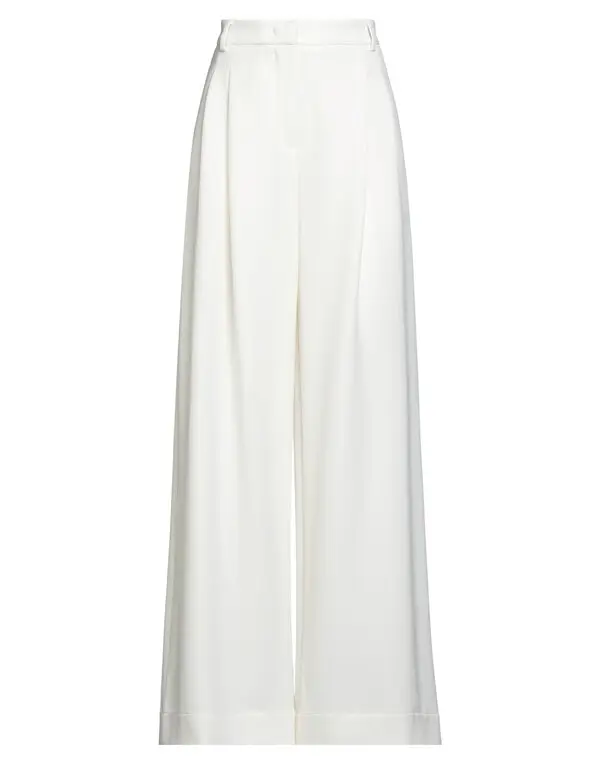 LIU •JO Wide Leg High Waisted Pants - White