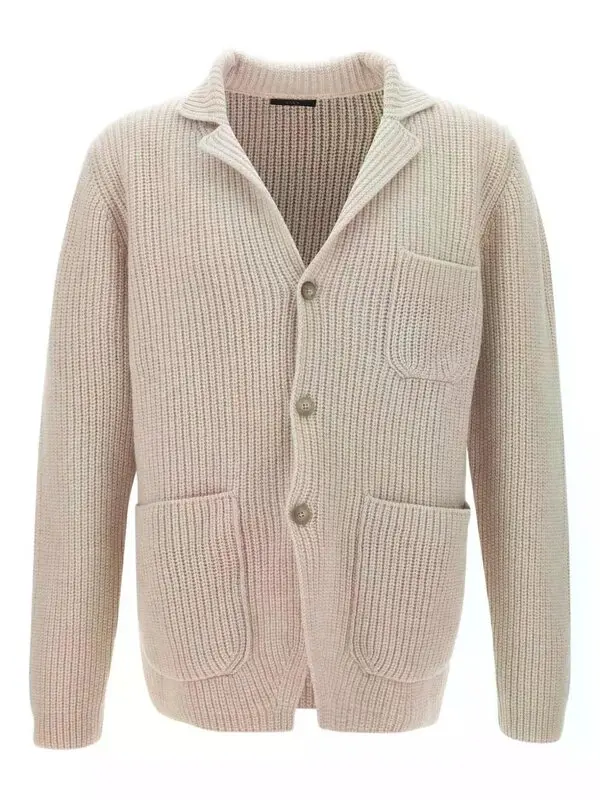 FAY Wool Patch-pocket Cardigan - Neutrals