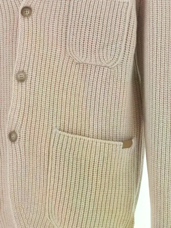 FAY Wool Patch-pocket Cardigan - Neutrals