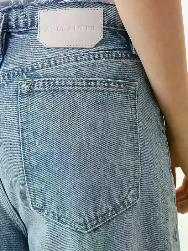 ALLSAINTS Frayed-edge High-waist Jeans