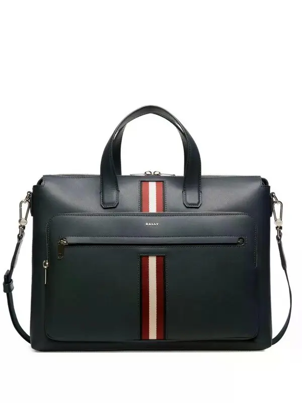 Bally Ribbon-detail Leather Briefcase - Blue