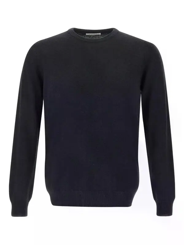 KANGRA Ribbed Crew-neck Sweater - Black