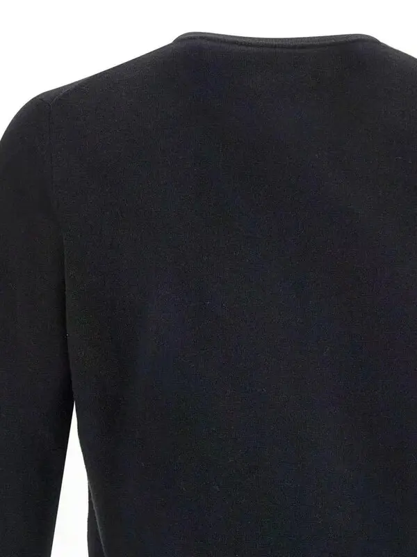 KANGRA Ribbed Crew-neck Sweater - Black