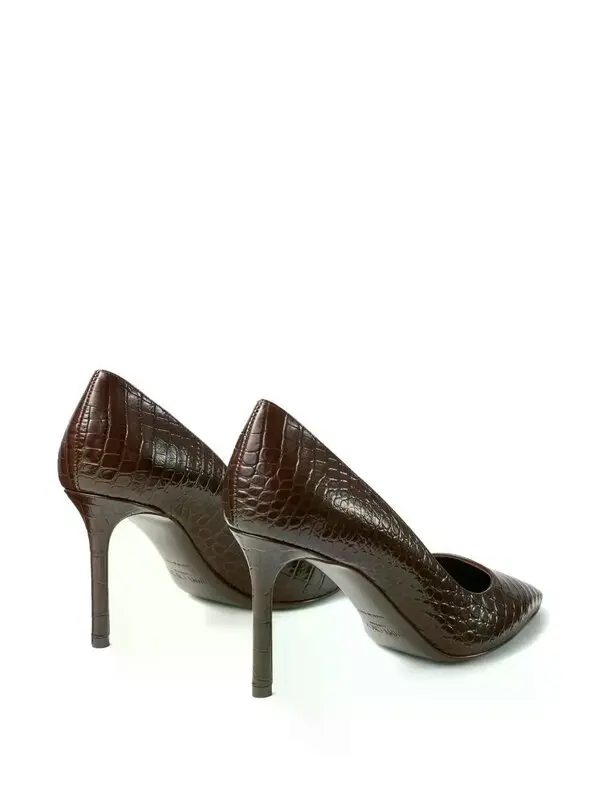JIMMY CHOO Romy Crocodile-effect Leather Pumps - Brown