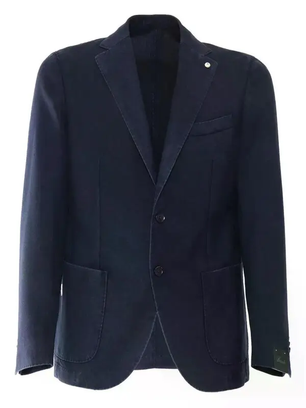 BRANDO Buttoned Patch-pocket Blazer