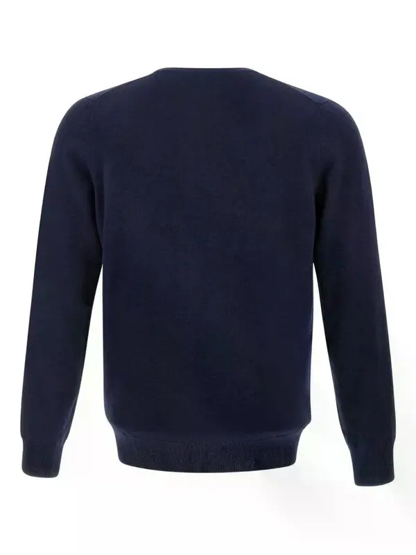KANGRA Ribbed Crew-neck Sweater - Blue