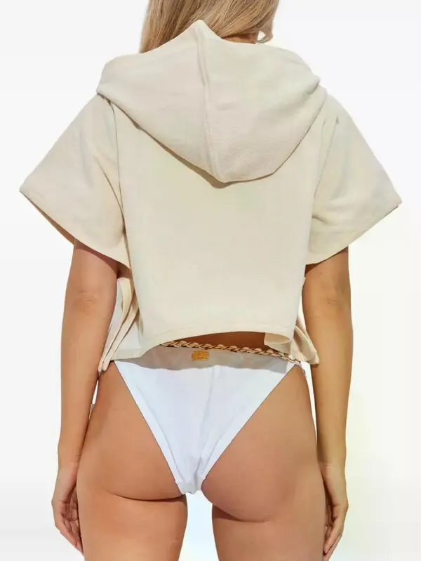 Balmain Short-sleeve Cotton Hoodie