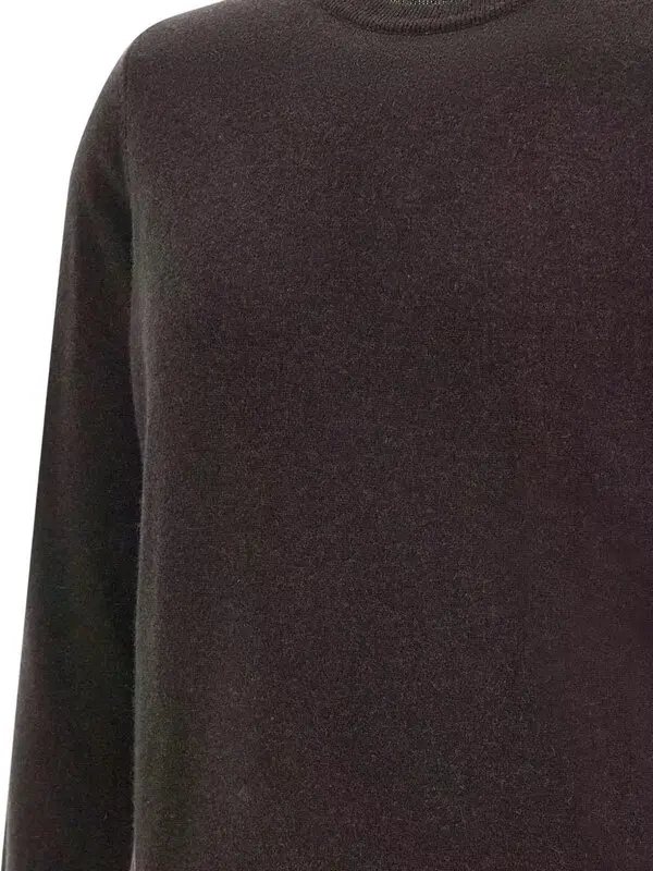 KANGRA Ribbed Crew-neck Sweater - Brown