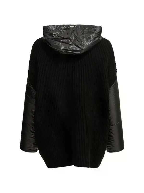Herno Hooded Ribbed Jacket - Black