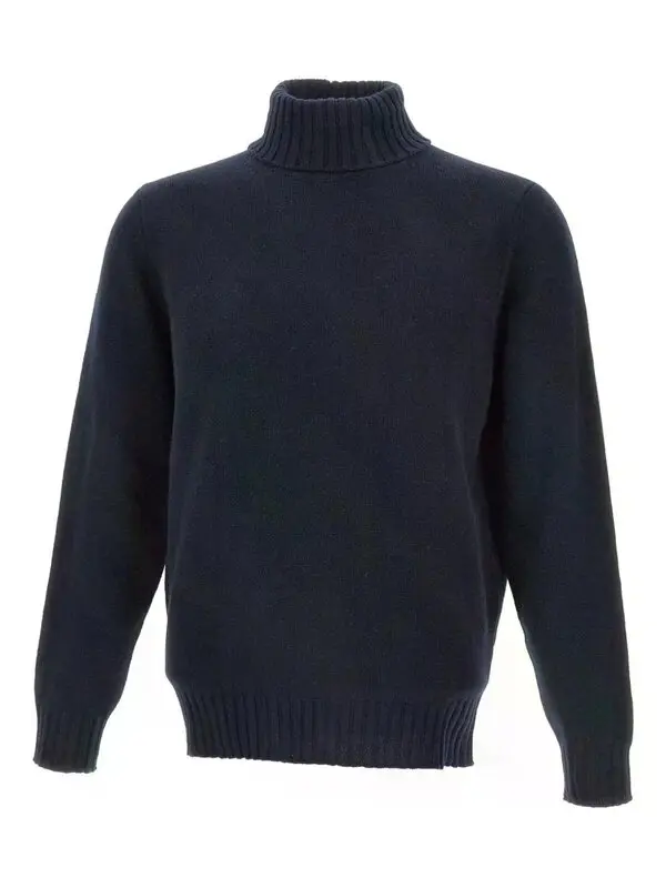 FILIPPO DE LAURENTIIS Ribbed High-neck Sweater - Blue