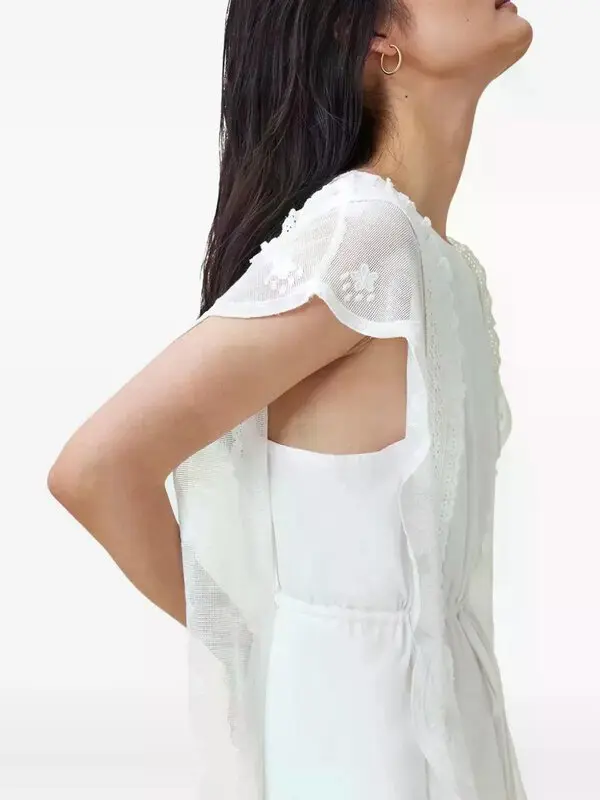 ALLSAINTS Ola Lace-insert Ruffled Midi Dress