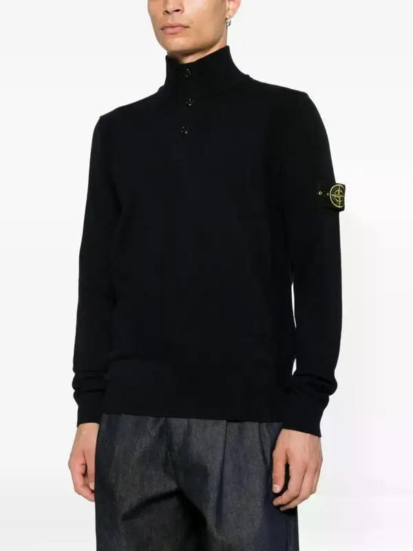 Stone Island High-neck Button Sweater