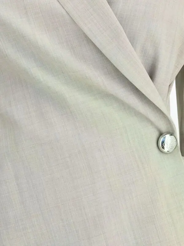 Loewe Asymmetrical Single-button Jacket - Neutrals