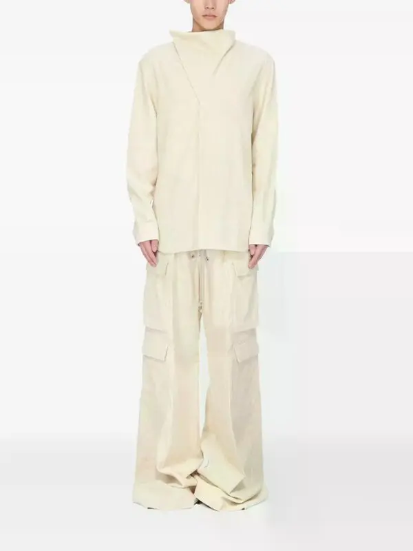Rick Owens High-neck Long-sleeve Shirt