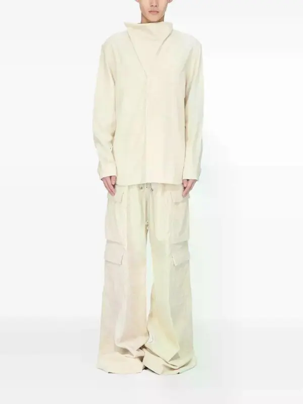 Rick Owens High-neck Long-sleeve Shirt