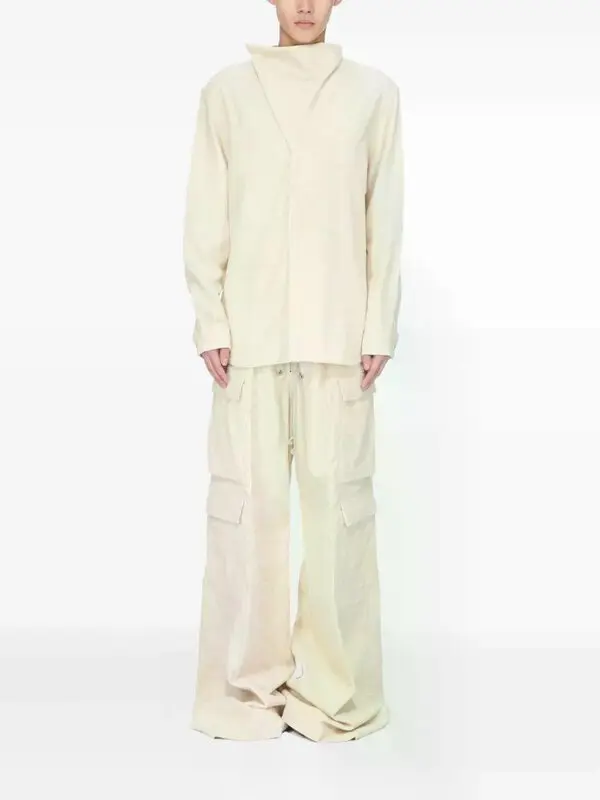 Rick Owens High-neck Long-sleeve Shirt