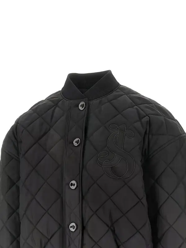 JIL SANDER Quilted Monogram Bomber Jacket