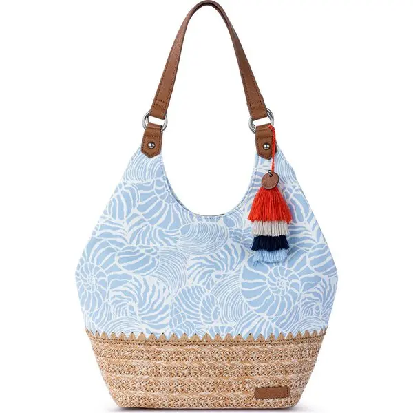 THE SAK Roma Expandable Shopper - Blue Aura Seashore