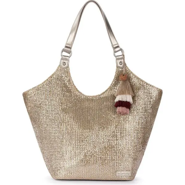 THE SAK Roma Expandable Shopper - Pyrite Straw