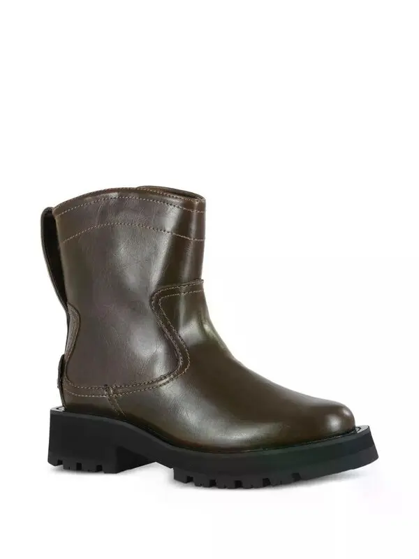 GANNI Stitched Leather Boots