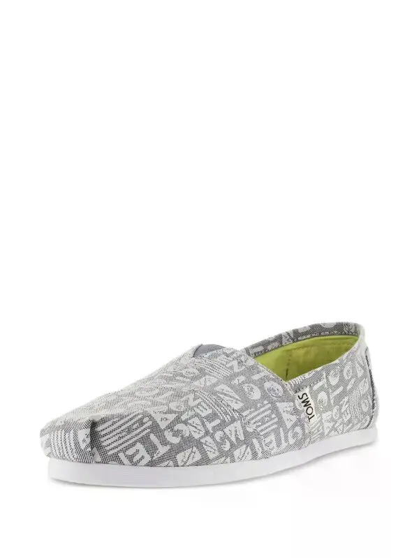 Toms Geometric-print Alpargata Loafers - Grey