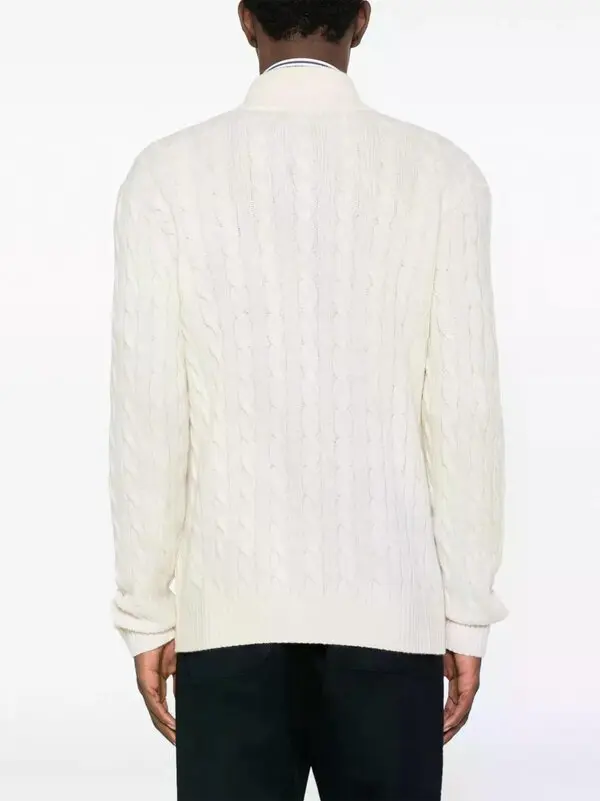 Polo Ralph Lauren Logo-embroidered Wool-blend Jumper - Neutrals