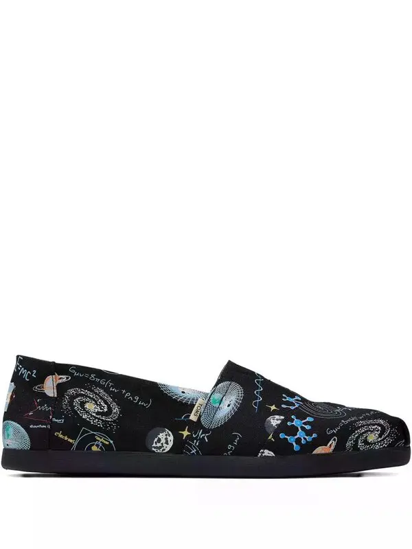 Toms Alpargata Science-print Slip-on Loafers - Black