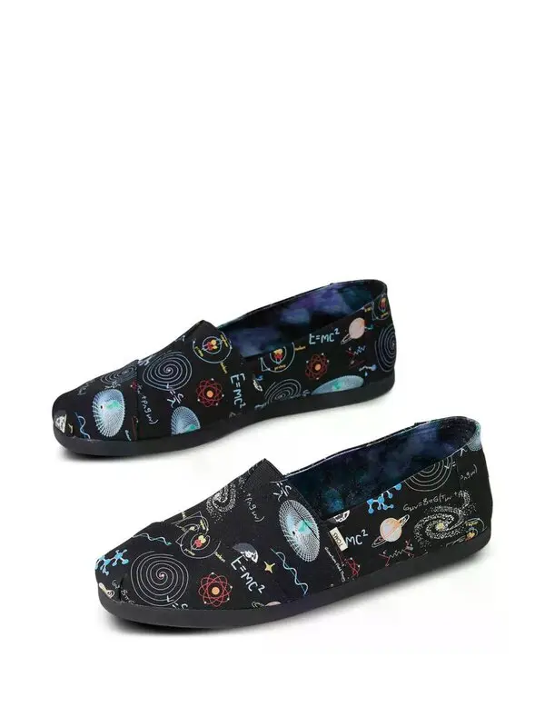 Toms Alpargata Science-print Slip-on Loafers - Black