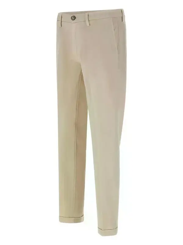 RE-HASH Cuffed Chinos Trousers - Neutrals