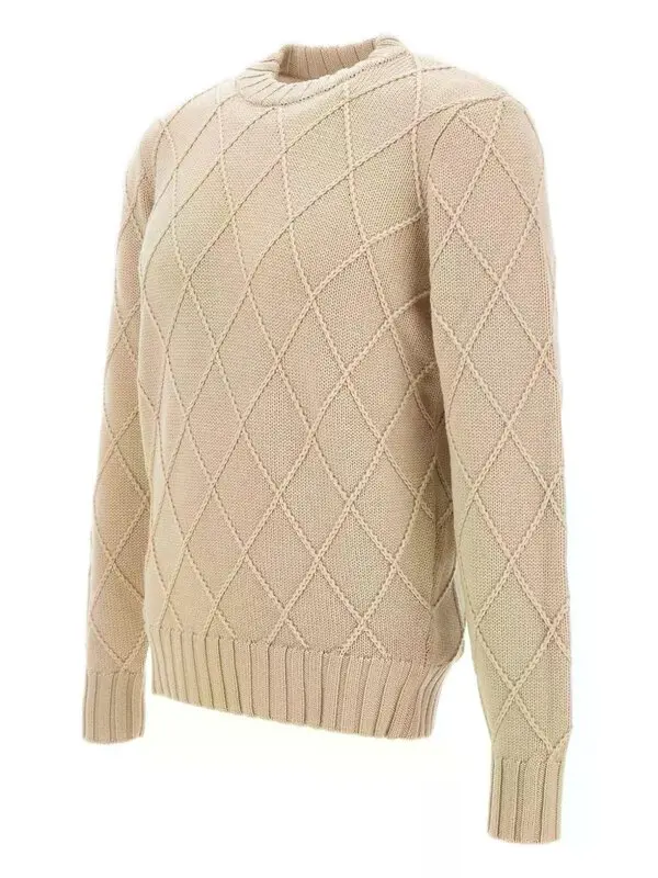 FILIPPO DE LAURENTIIS Diamond-weave Crew-neck Sweater