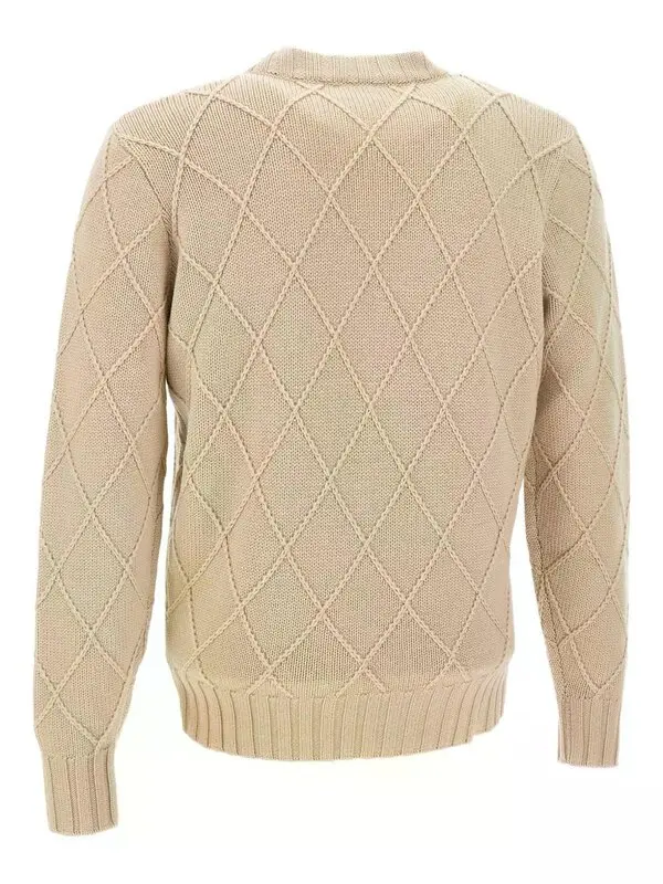 FILIPPO DE LAURENTIIS Diamond-weave Crew-neck Sweater